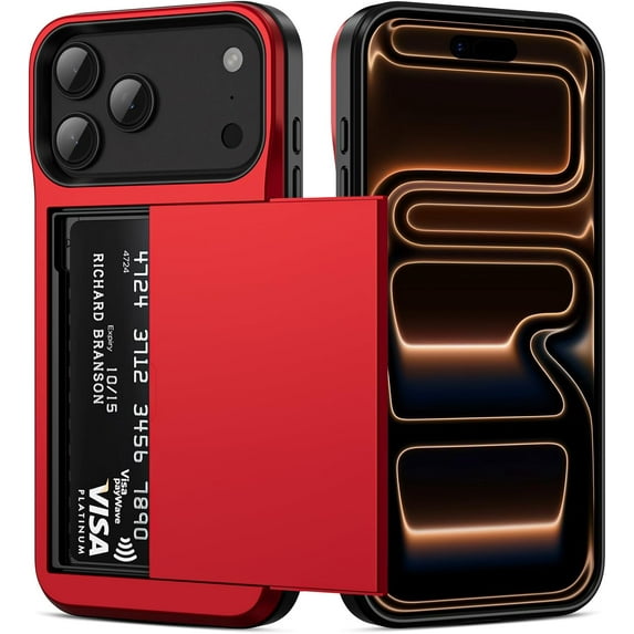 DRQSFA-for iPhone 17 Pro Max Case Wallet with Card Holder [Max 3 Cards ...