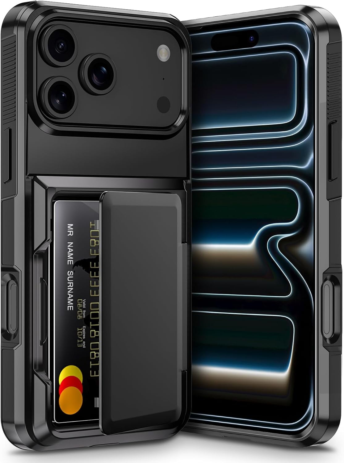 DRQSFA-for iPhone 17 Pro Max Case Wallet with Card Holder [Max 5 Cards ...