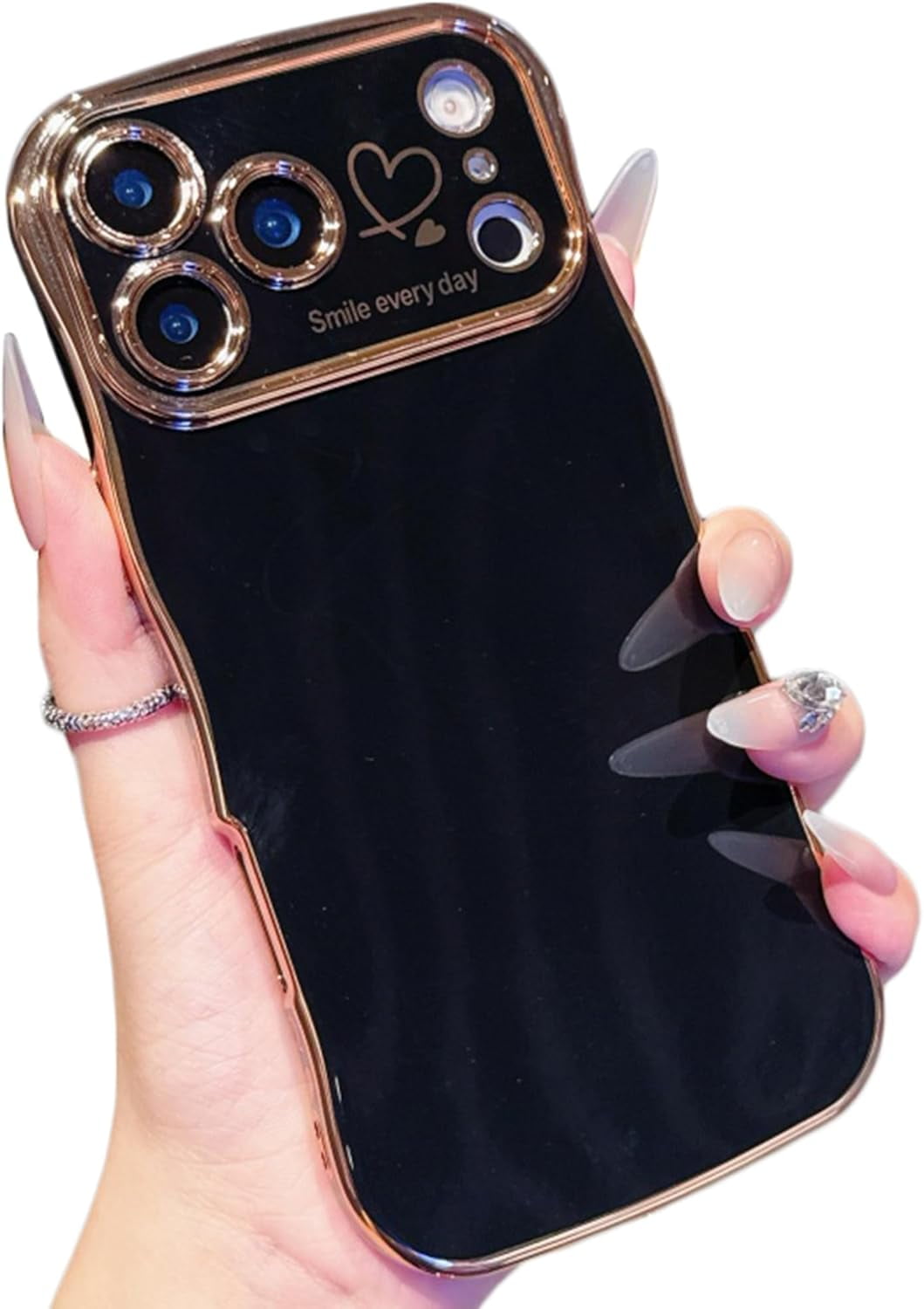 DRQSFA-for iPhone 17 Pro Max Case for Women Girls, Luxury Cute Wave ...