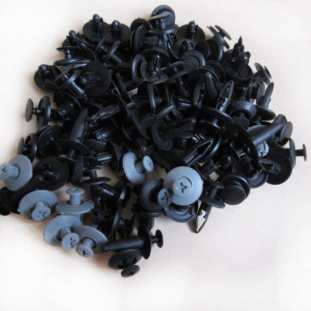 DRTBAC 100Pcs 10 Sizes Car Fastener Clips Mixed Automobile Rivet ...