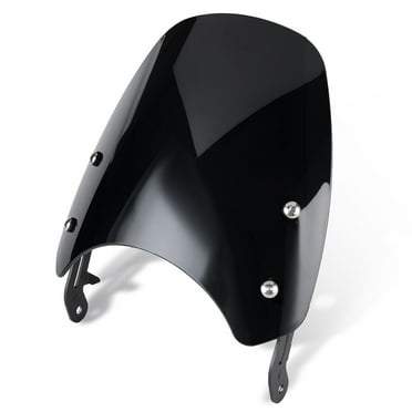 Emgo Venom Mini Cafe Black Fairing Windshield 5.75" Headlight Opening ...