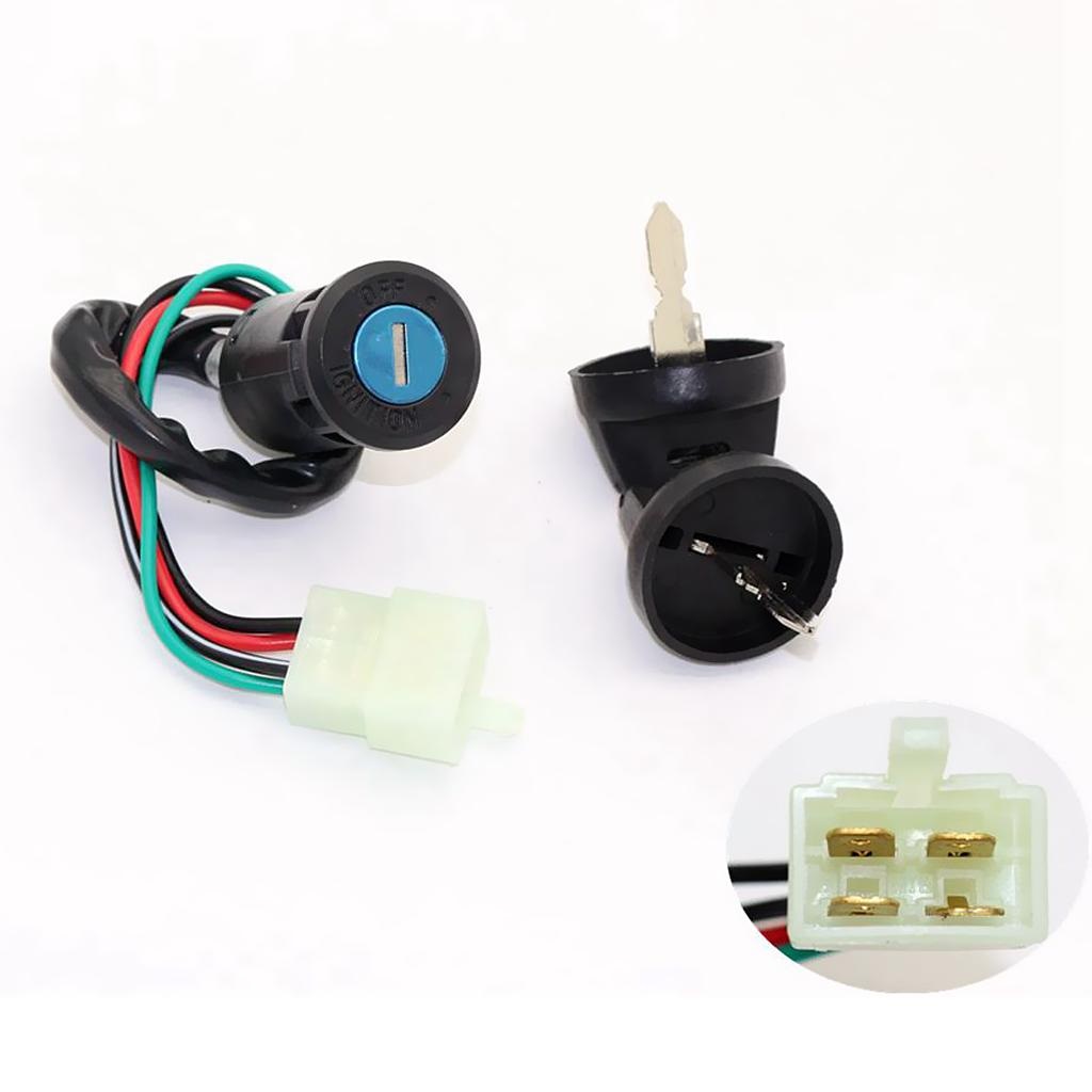 DRTBAC Universal 4 Pin Motorcycle Ignition Switch Key For Chinese ...