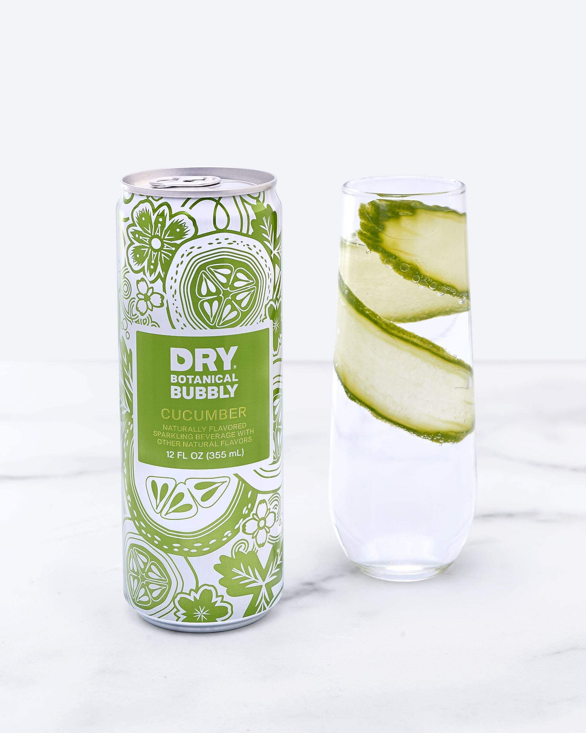 DRY Non-Alcoholic Botanical Bubbly , Cucumber , Sparkling and ready to ...