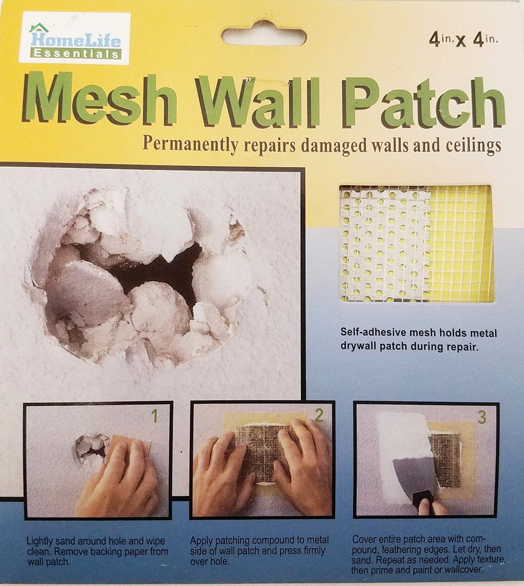 DRYWALL REPAIR PATCH Fix Dry Wall Hole Repair Ceiling Damage —Metal ...