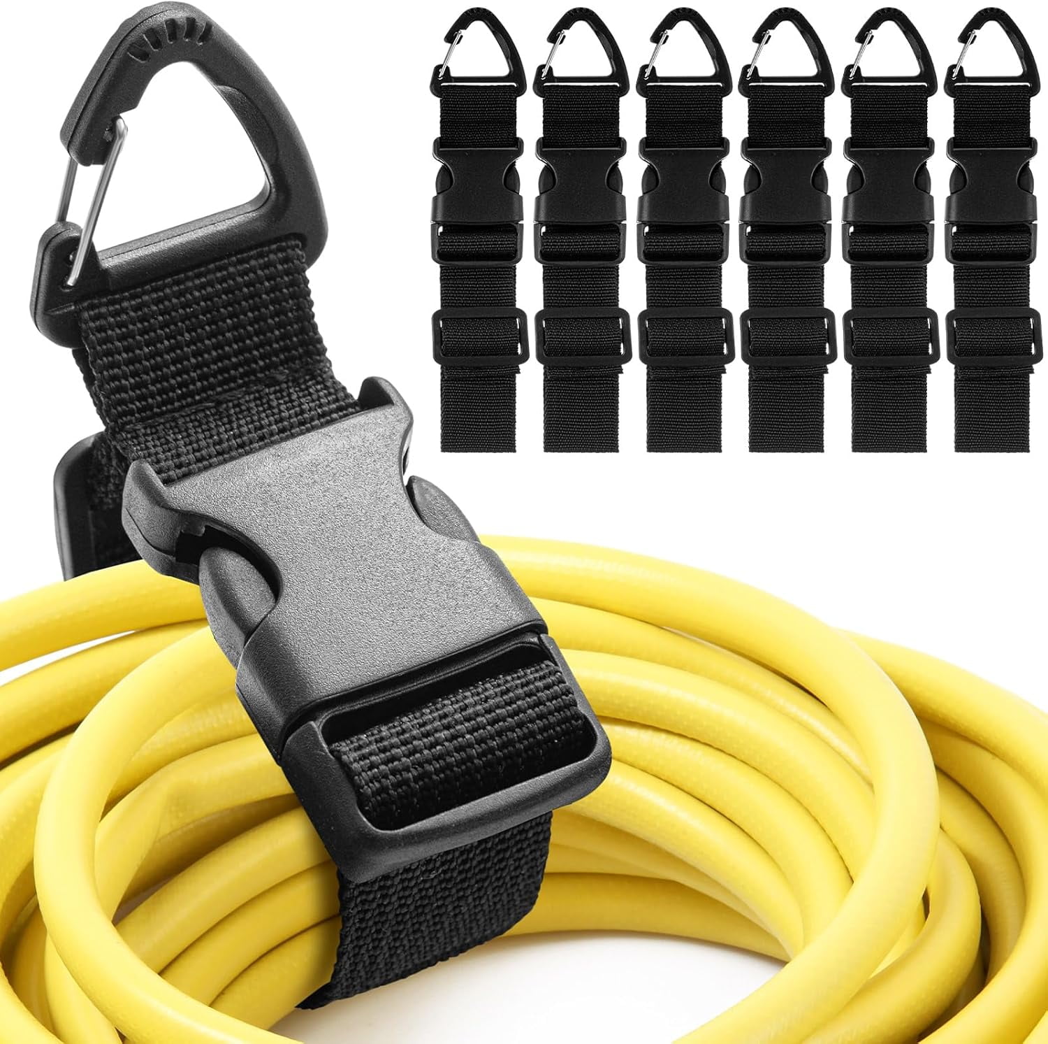 DRealm 6 Pack 1.5 x 22 Inch Adjustable Extension Cord Holder Organizer ...