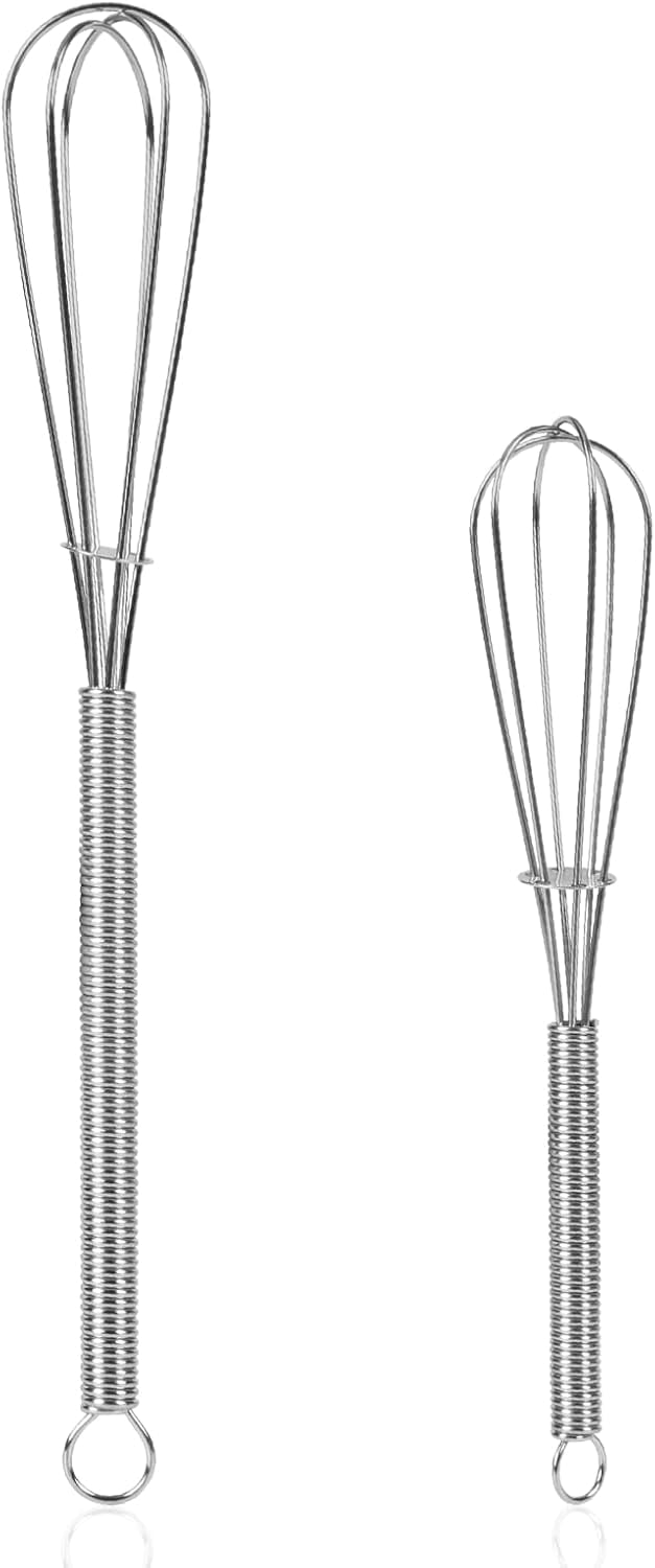 DRealm Mini Whisks Stainless Steel Whisk Set 5" 7" Kitchen Small Wisk ...