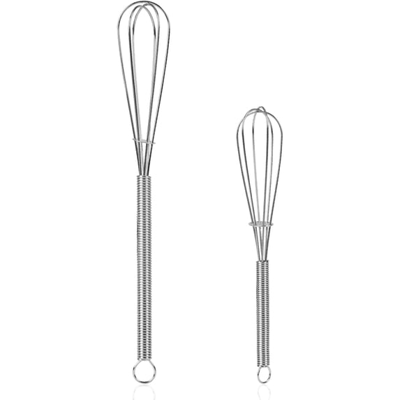 DRealm Mini Whisks Stainless Steel Whisk Set 5" 7" Kitchen Small Wisk ...