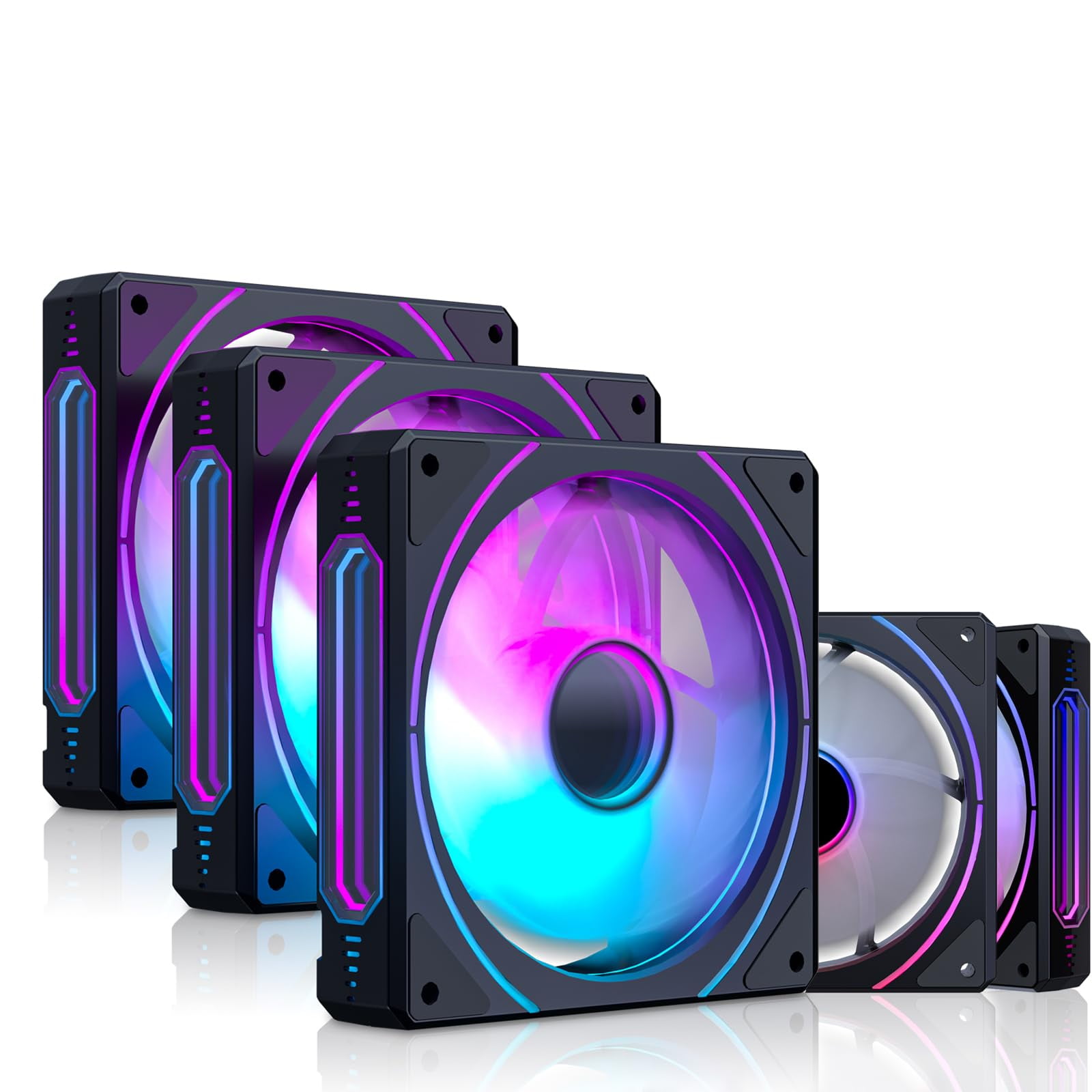 DS 120MM Computer Cooling SSF20 Fans for Chassis Case, with Mirror LED ...