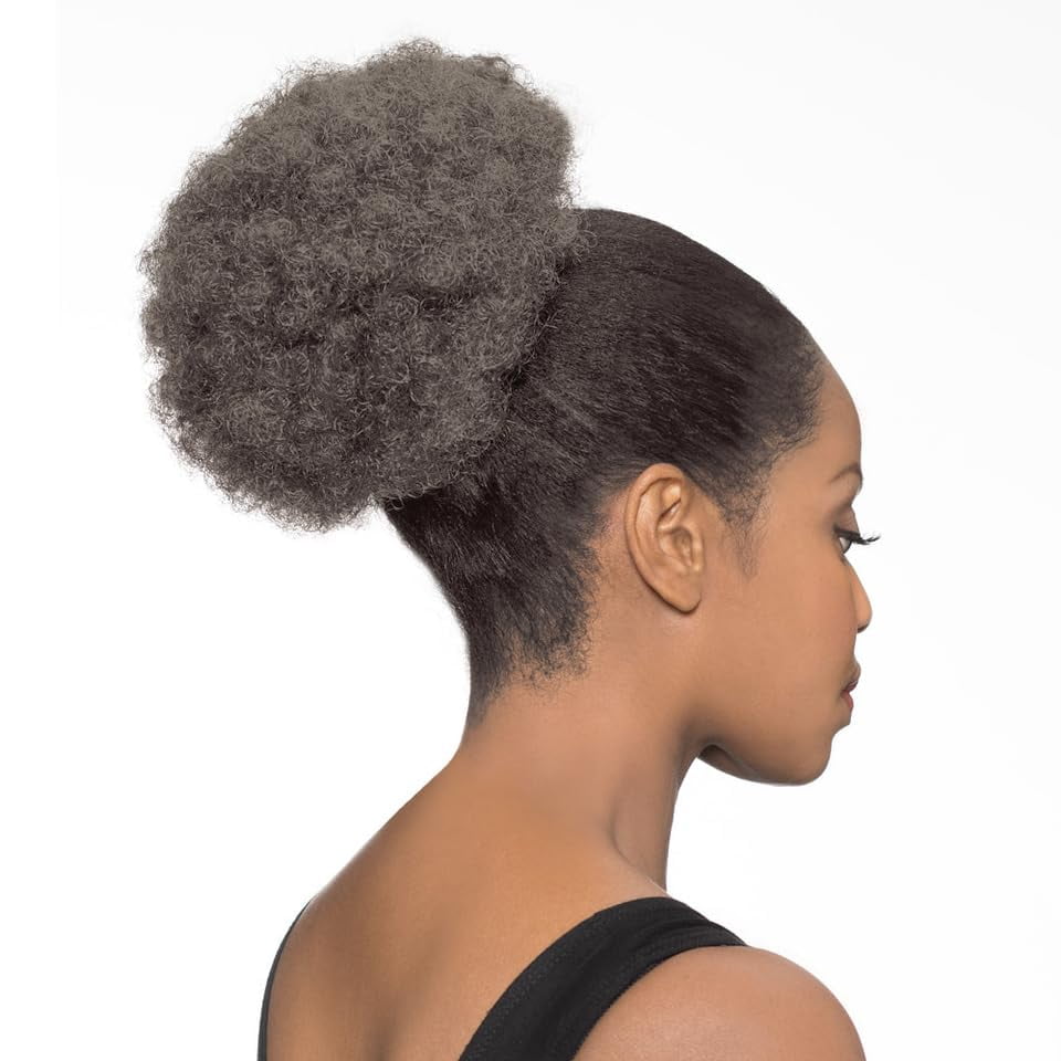 DS007 Afro Ponytail Color 4 Med Dark Brown - Foxy Silver Wigs 8-10 ...