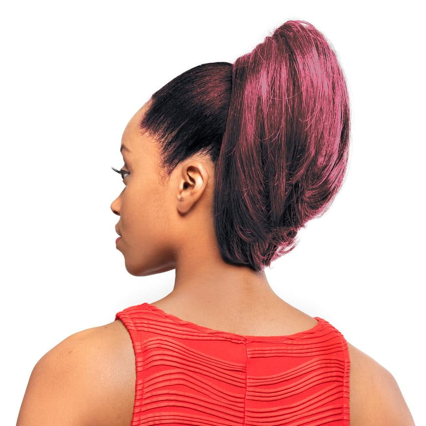 DS02 Ponytail Color F1BBG - Foxy Silver Wigs 8" Short Length Drawstring ...