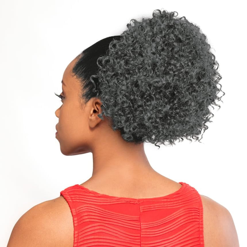 DS05 Curly Ponytail Color 280 - Foxy Silver Wigs 8-10" Length ...