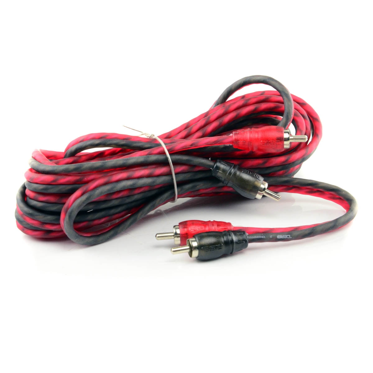 DS18 12 ft 2 Channel Shielded Twisted Interconnect RCA Audio Cable Amp ...