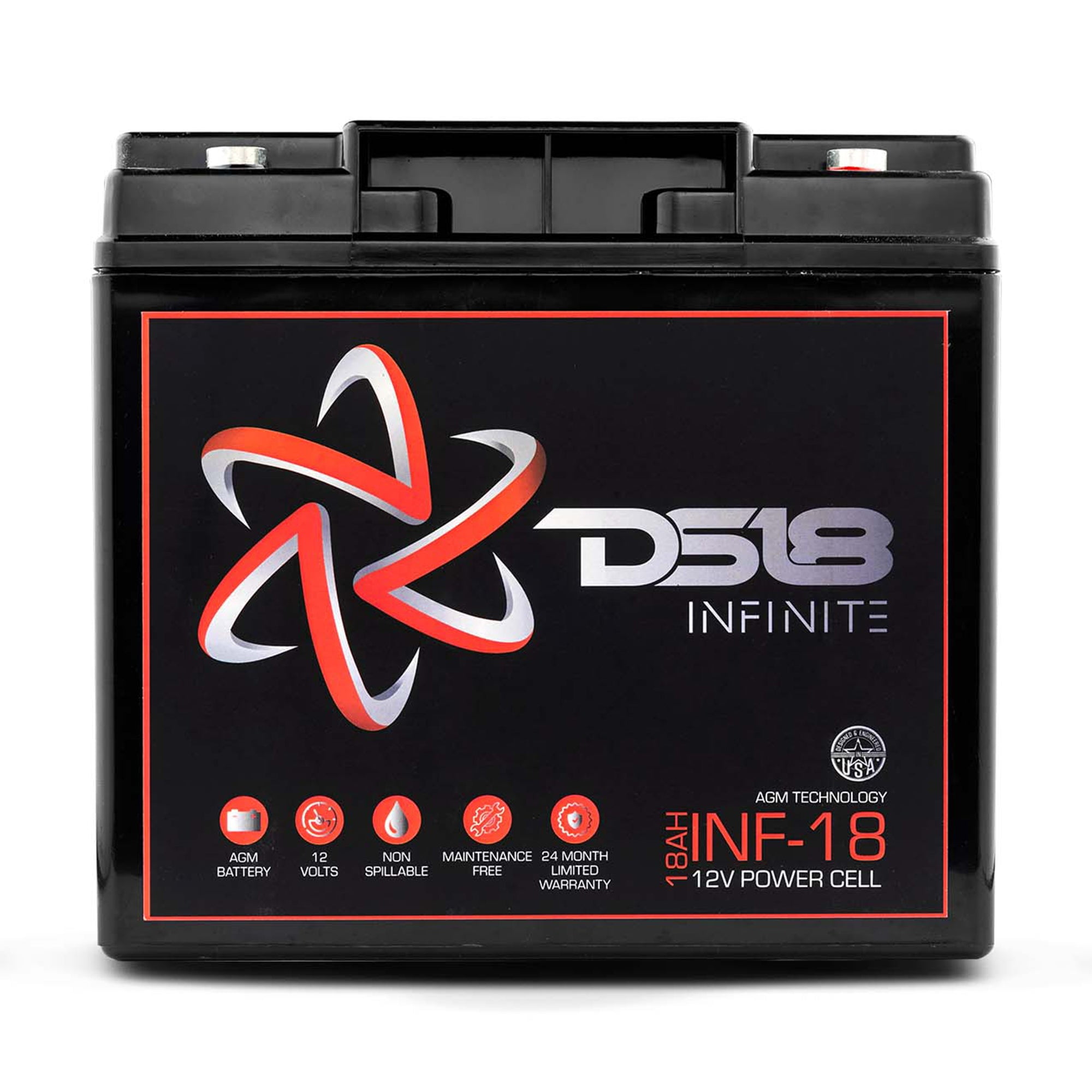DS18 12V 18 AH 750 Watts AGM Battery 270 Amps Non Spillable Infinite ...