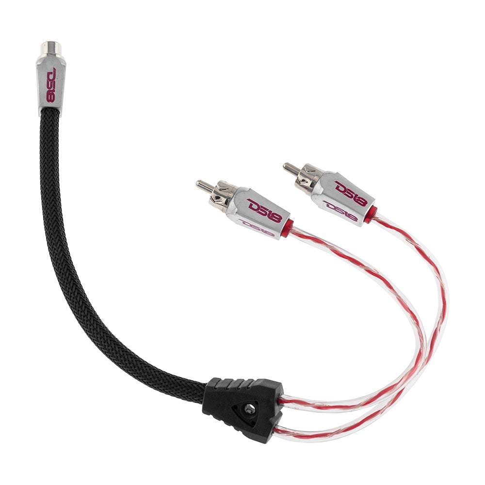 DS18 1F2M Dual Twist RCA Splitters 1 Female 2 Male Audio Adaptor Cables ...