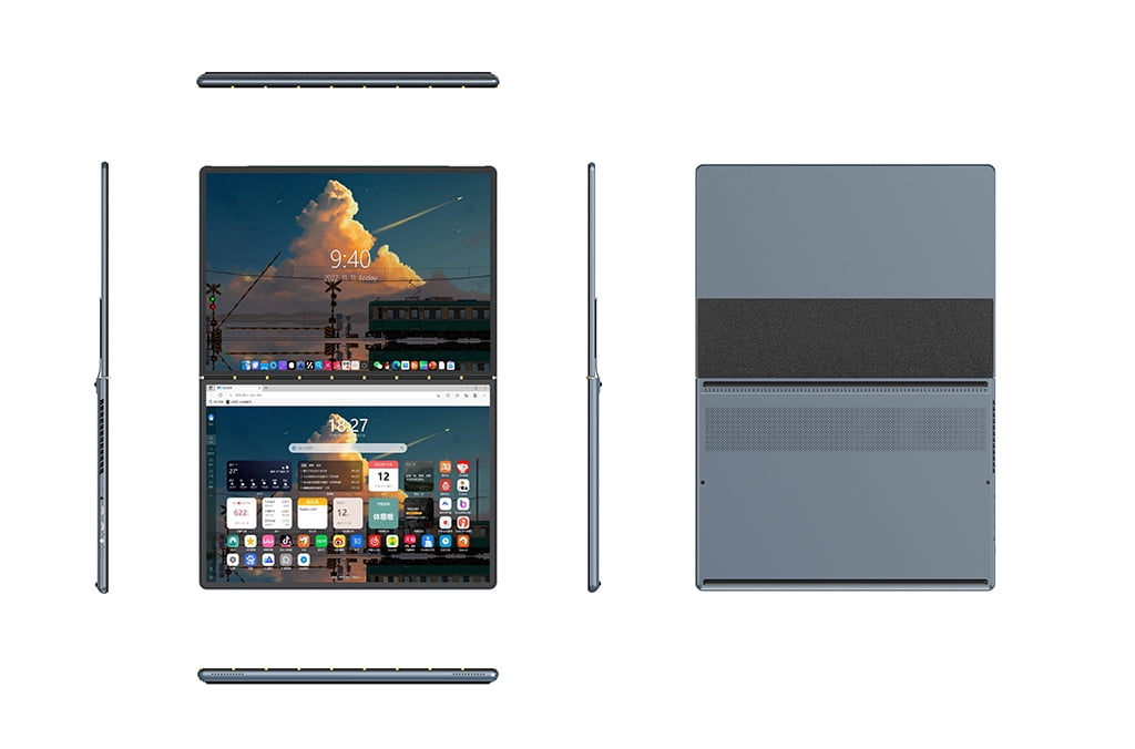 DS18 2-in-1 Dual Foldable Touchscreen Laptop - Windows 10/11, 16GB RAM ...