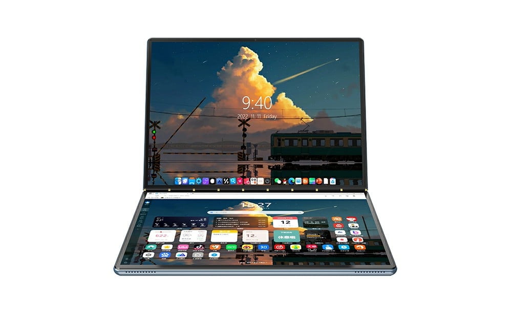 2-in-1 Dual Foldable Touchscreen Laptop - Windows 10/11, 32GB RAM + 1TB ...