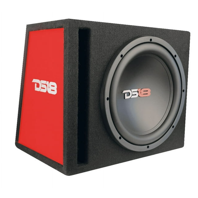 DS18 BASS PACKAGE 10" SUBWOOFER IN MDF ENCLOSURE WITH AMPLIFIER AND ...