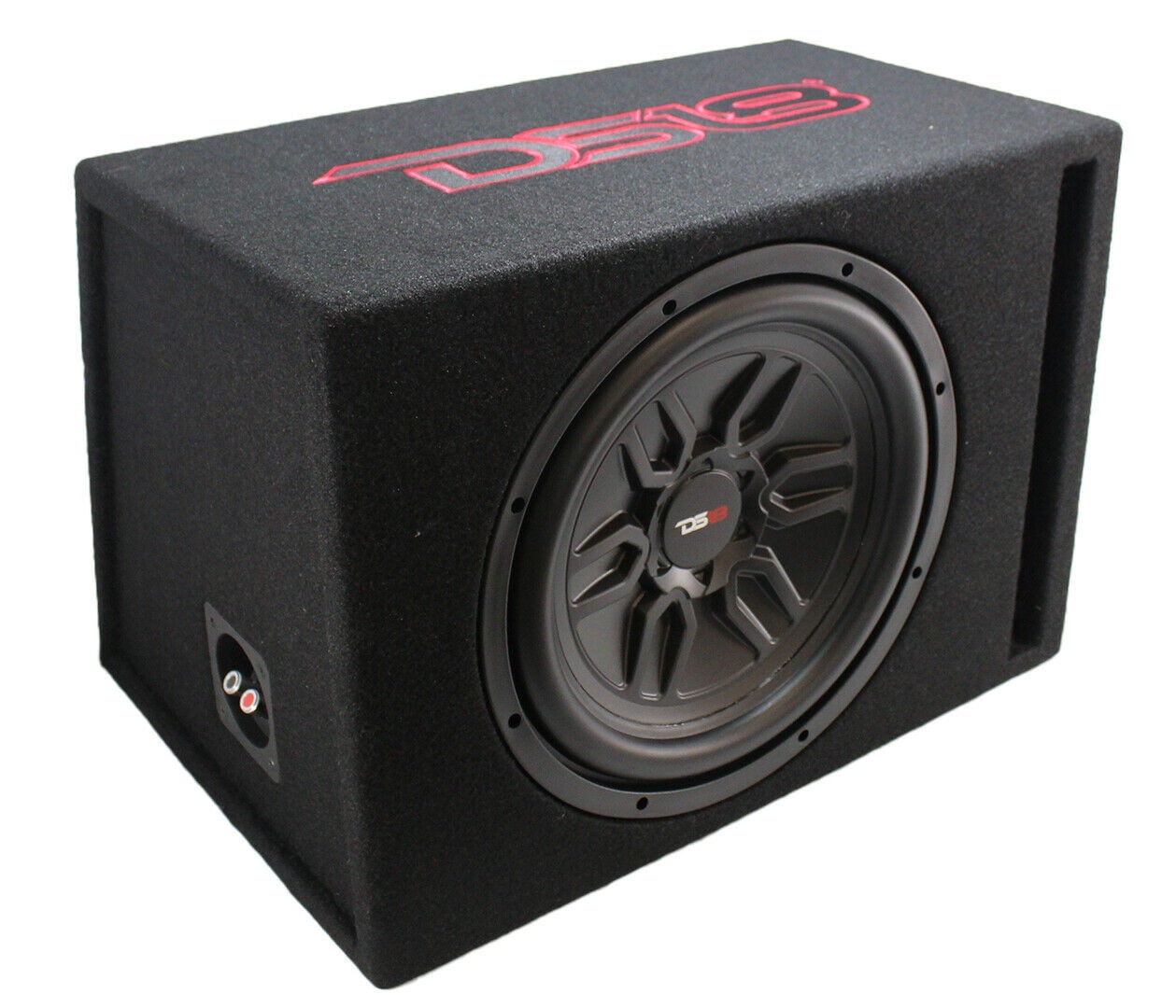 DS18 Bass Package 12" Ported Subwoofer Box S-1500.1 Amplifier & 4ga Kit ...