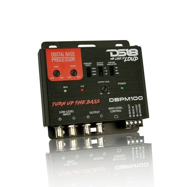 DS18 Compact Digital Bass Processor 2 Channel Preamp Input Output Black ...