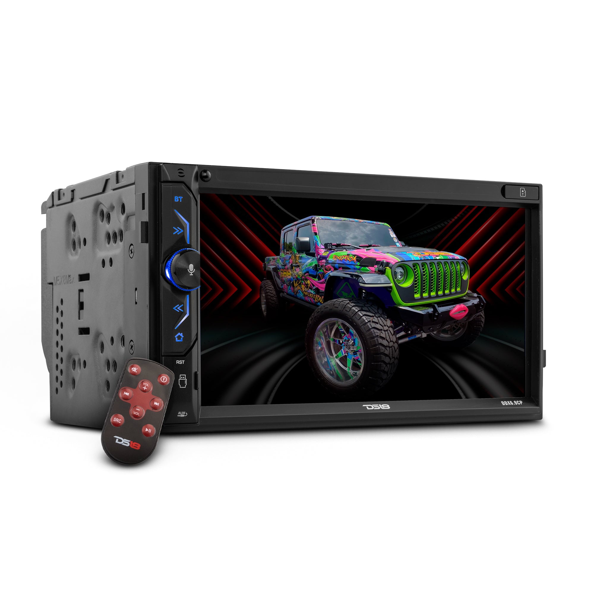 DS18 DDX6.9CP 6.9" Touchscreen Mech-Less Double-Din Head Unit with ...