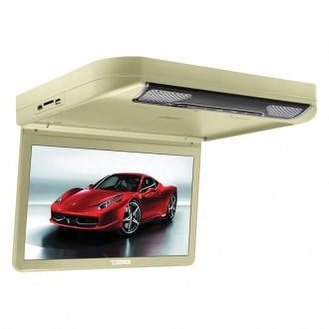 DS18 FDHQ13DV-BK 13.3" Ultra Slim Roof Overhead Car Monitor w/ DVD ...