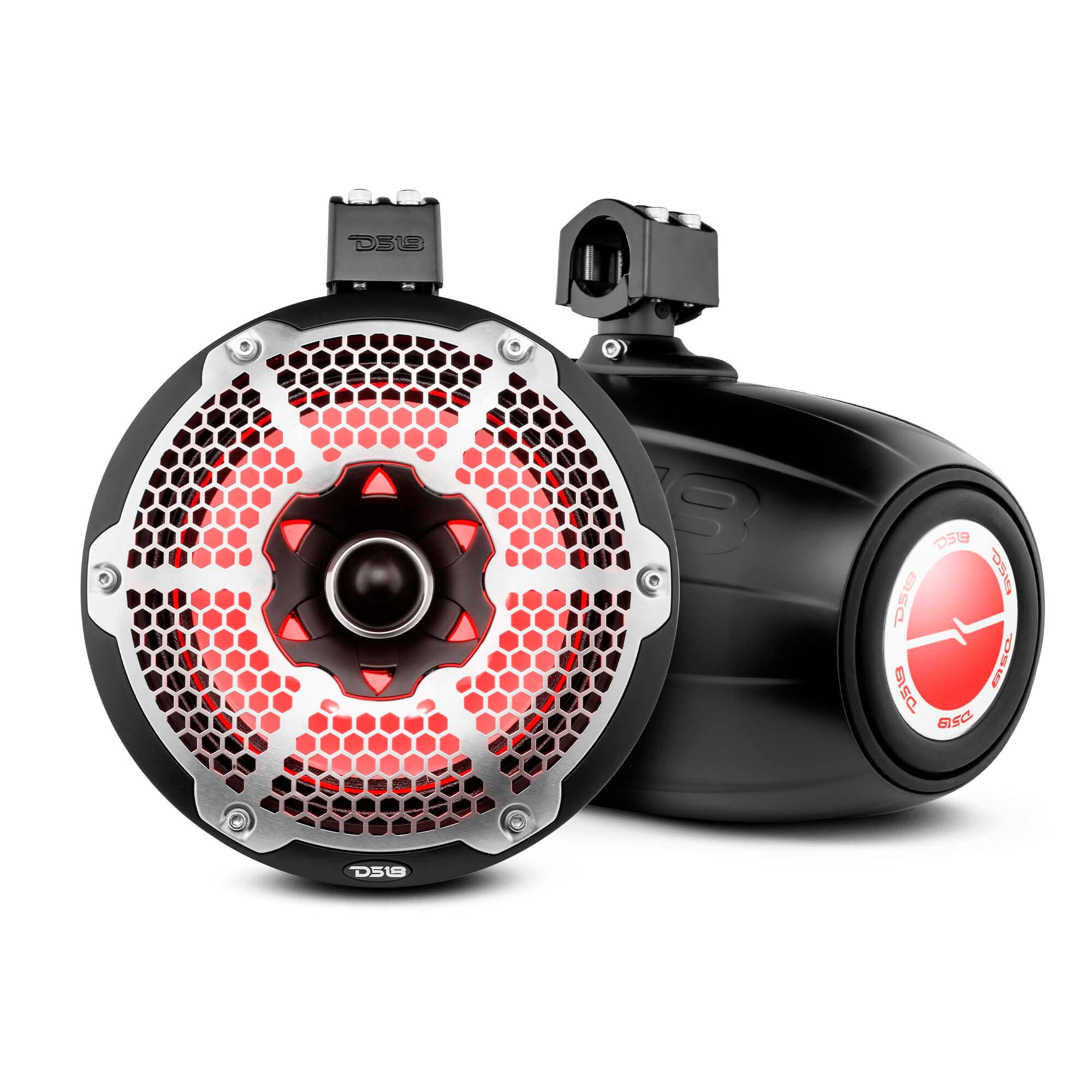 DS18 HYDRO 10" Neodymium Marine Towers w/Built-In Passive Radiator, 1 ...