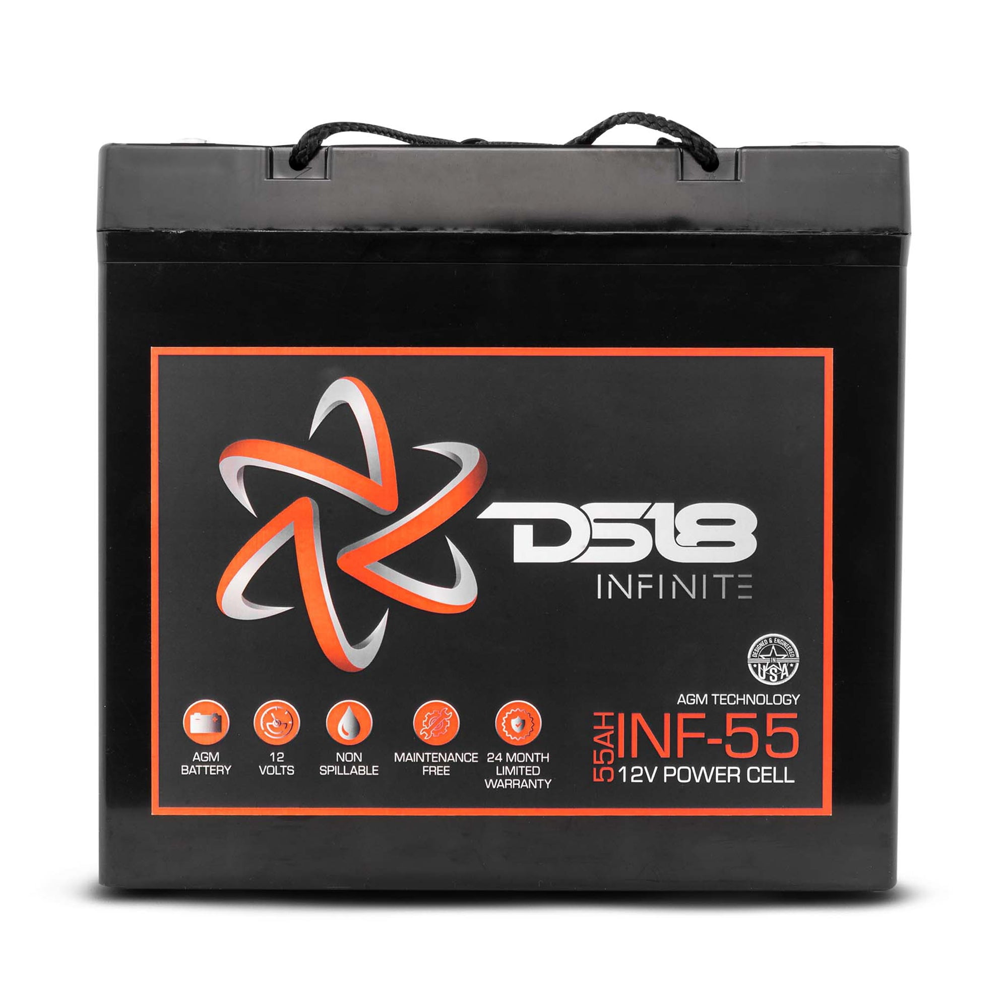 DS18 High Amp Acid Lead, INF-55 INFINITE 55 AH 1750 Watts AGM Power ...