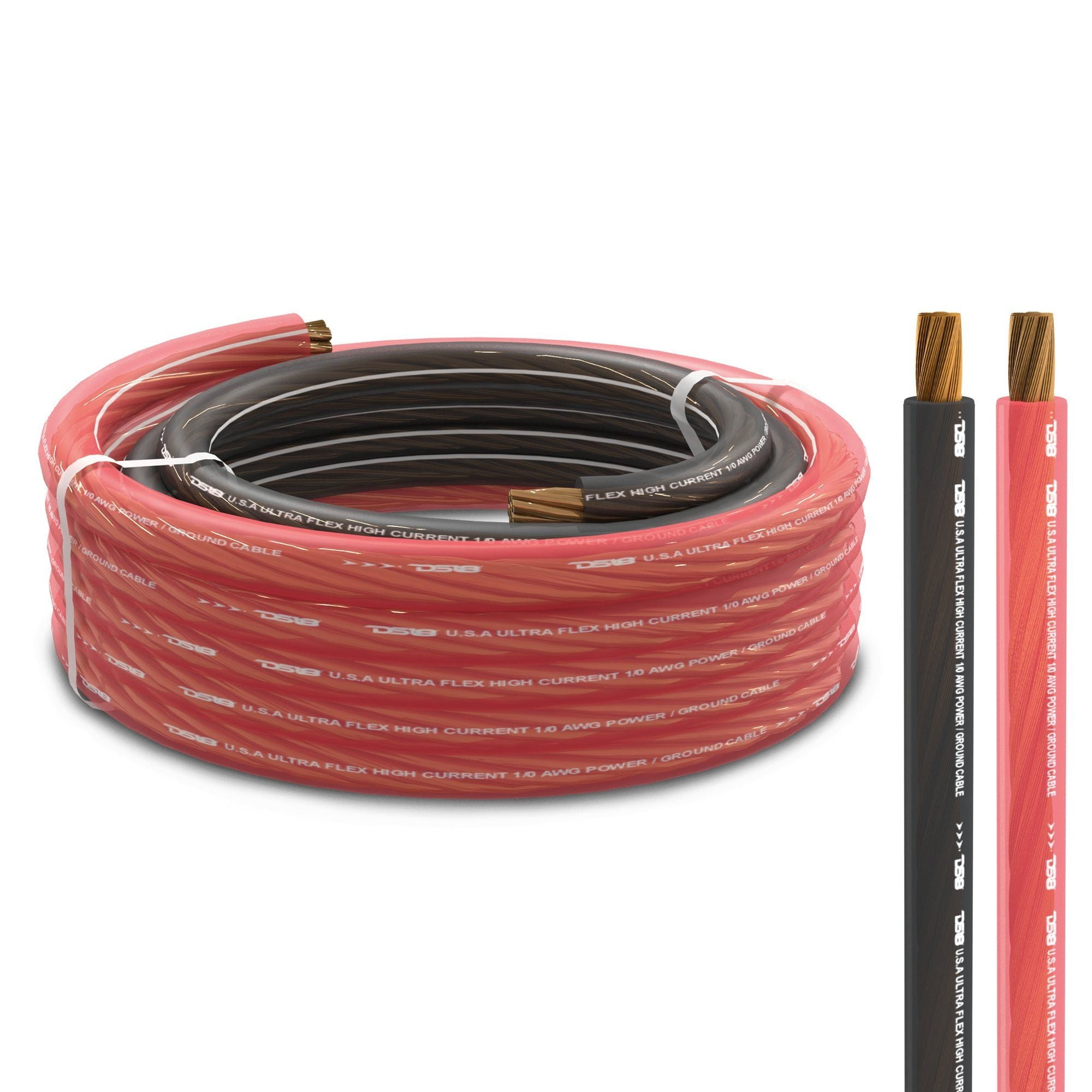 DS18 PW-OFC1/0GA-5BK/20RD 1/0-GA Ultra Flex OFC Ground Power Cable 5 Ft ...