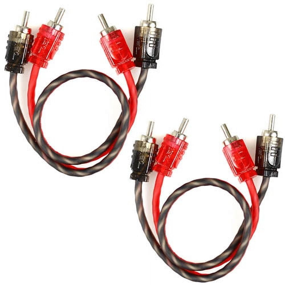 DS18 RCA Audio Cable, 1 Ft Pair, 2 Channel, Shielded Twisted ...