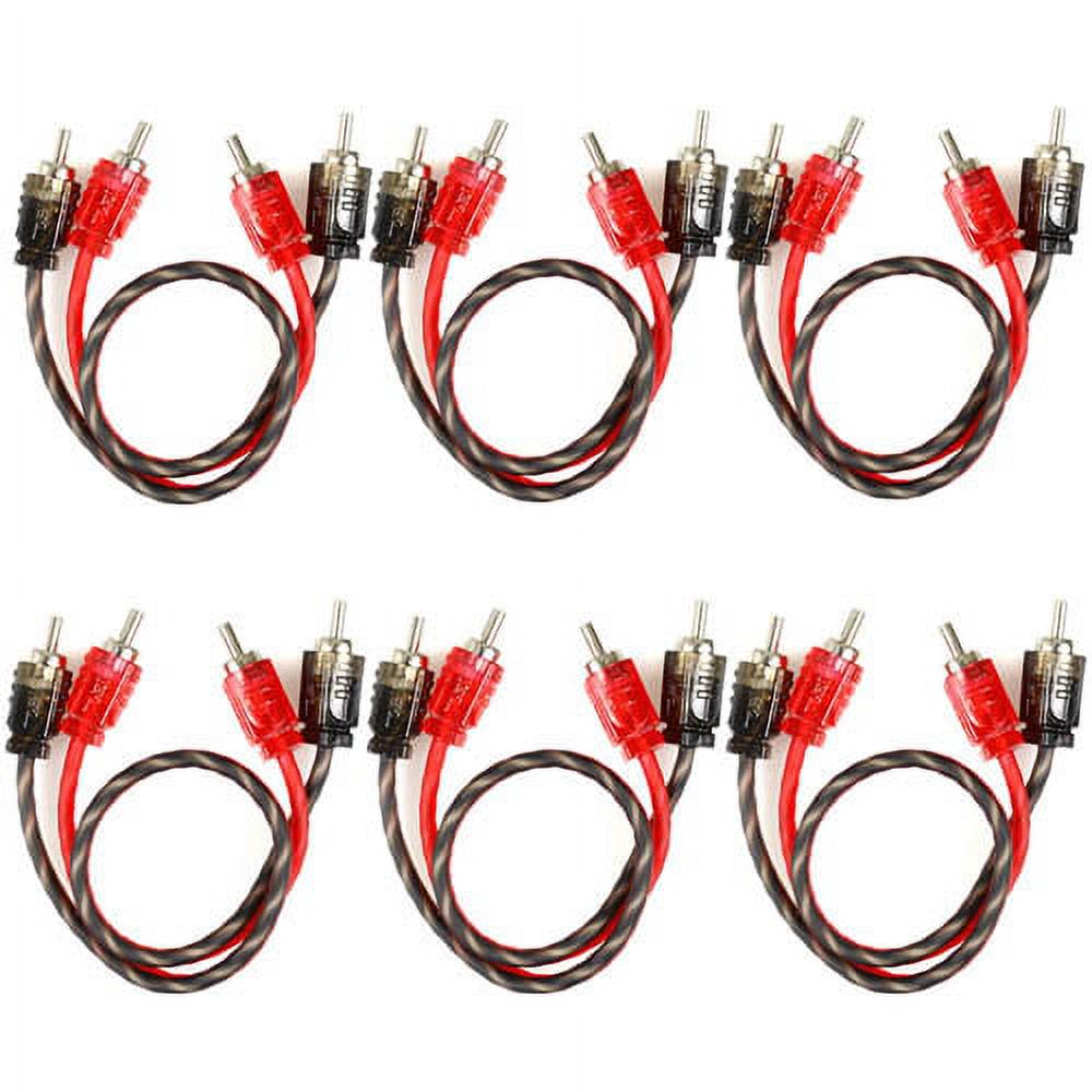 DS18 Ultra Flex 1 Ft RCA Cables 2 Ch Competition Rated Audio RCA-1FT 3 ...
