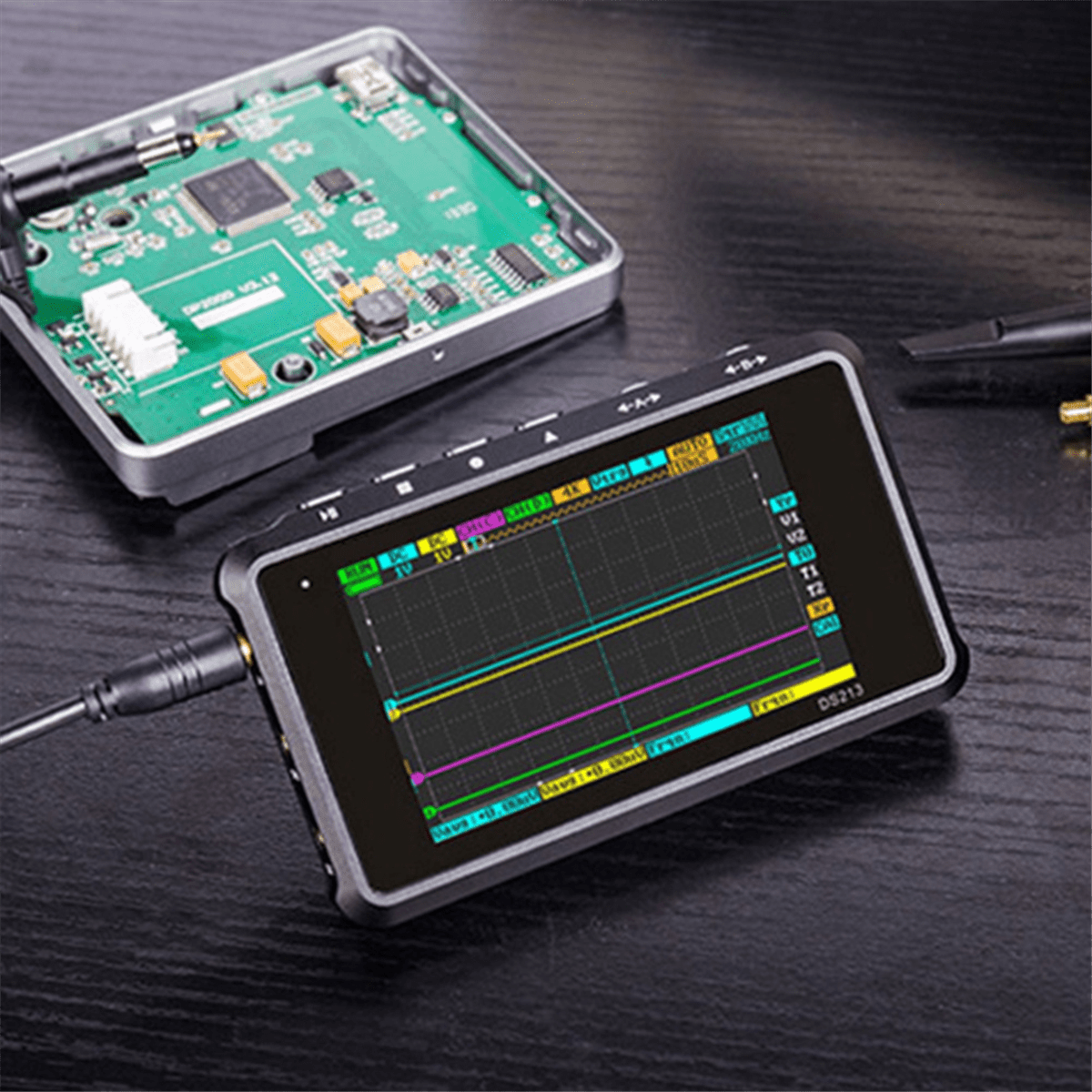 DS213 Mini Digital Oscilloscope 100M Sa/S 15MHz 4 Channel Pocket USB ...