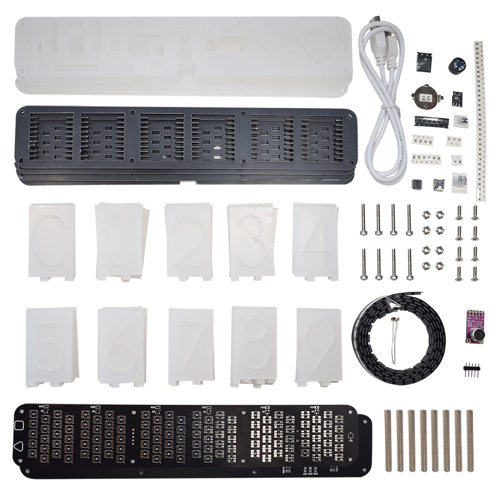 DS3231 Digital LED Alarm Clock Kit Large Font 6-digit Display ...