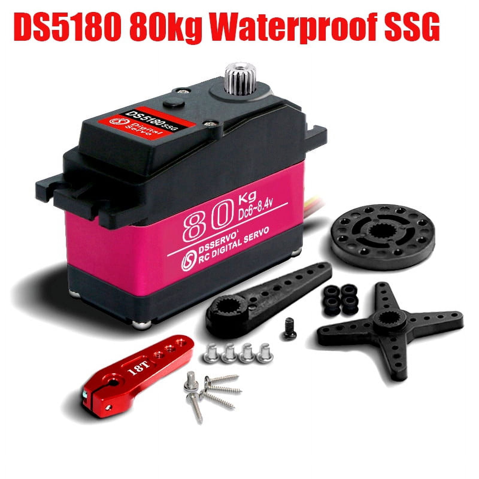 DS5180 80kg SSG Large Servo / DC 6~8.4v HV High Torque Digital Rc Servo For 1:5 HSP HPI Rc Car ...