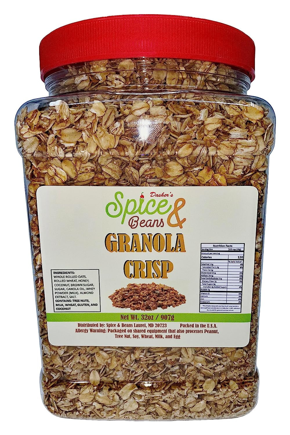 DSB Granola Crisp - Bulk 2LB - 32oz - Reusable Jar - Perfect Pie ...