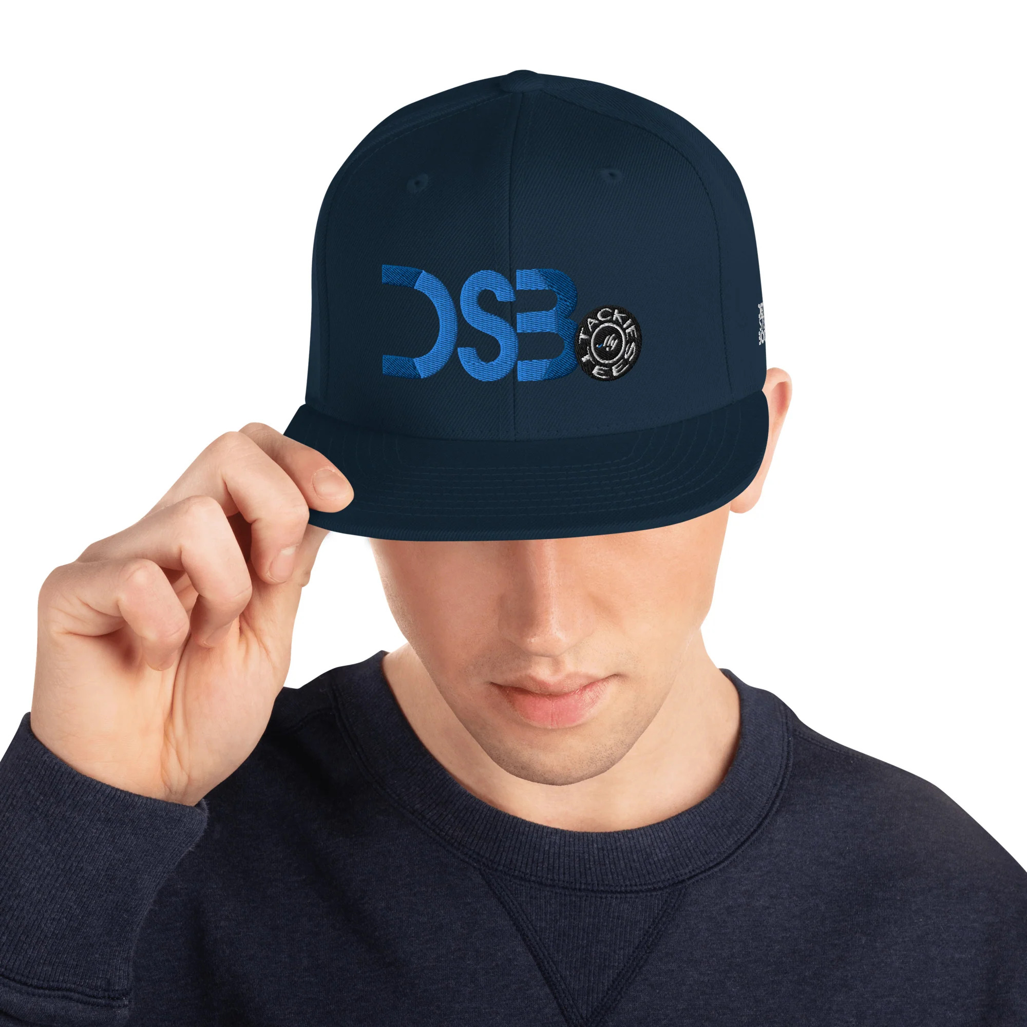 DSB x Signature blue embroidered snapback hat - Walmart.com