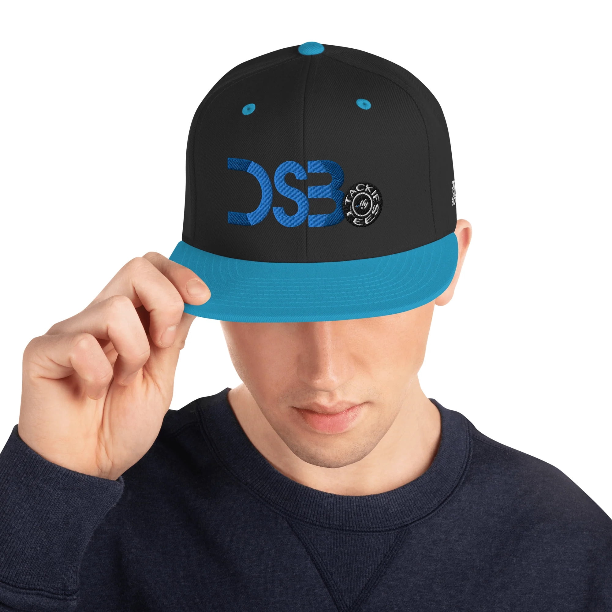 DSB x Signature blue embroidered snapback hat - Walmart.com