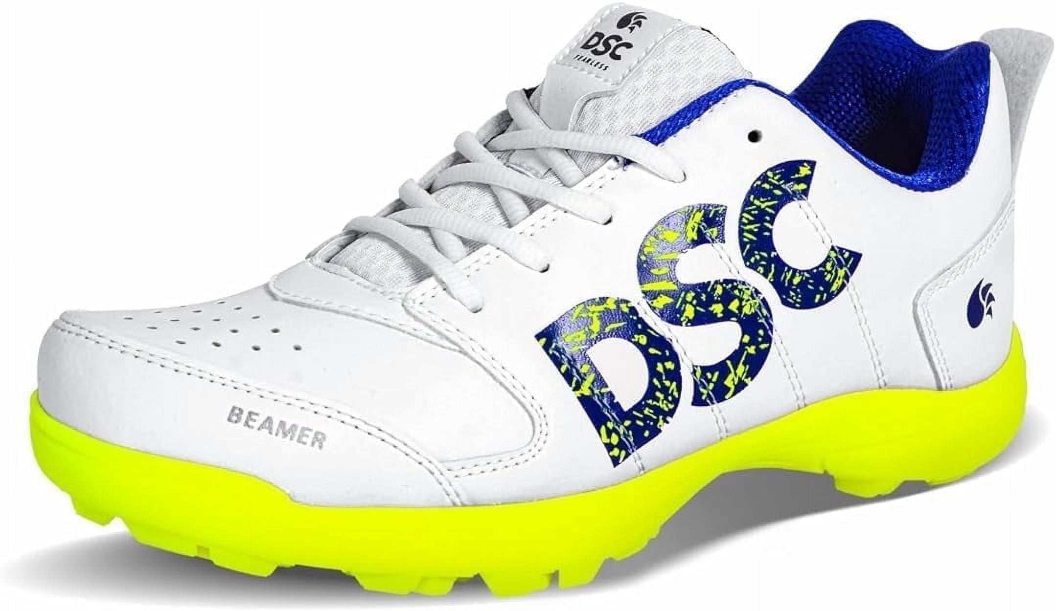 DSC Beamer Cricket Sport Shoes | Color: Fluro Yellow-White | Size: 5US ...