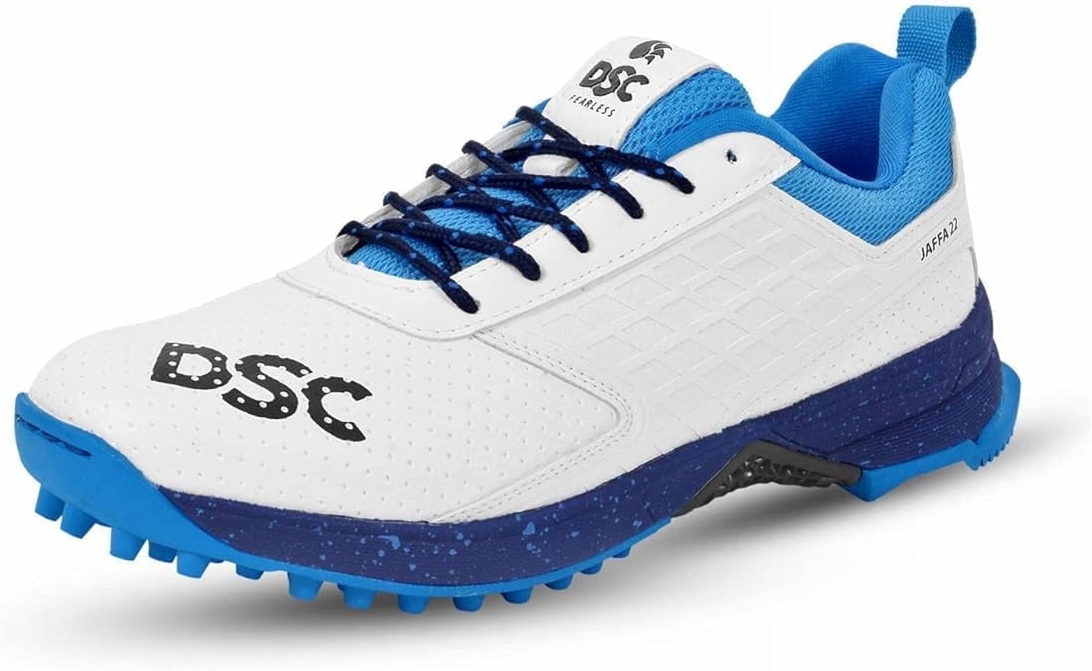 DSC Men's Sports Cricket Shoes, Color: White-Navy Blue, 8 - Walmart.com