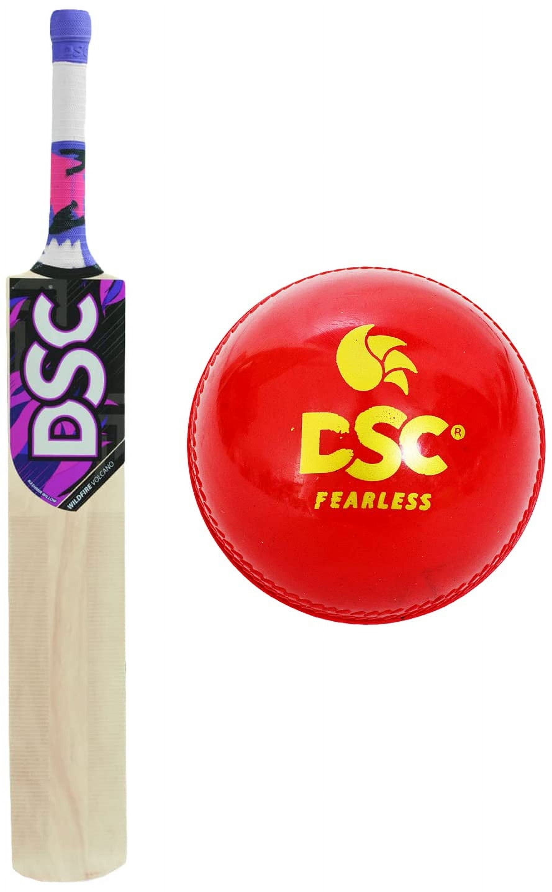 DSC Kashmir Willow Cricket Bat And Synthetic Tennis Ball For Adults ...