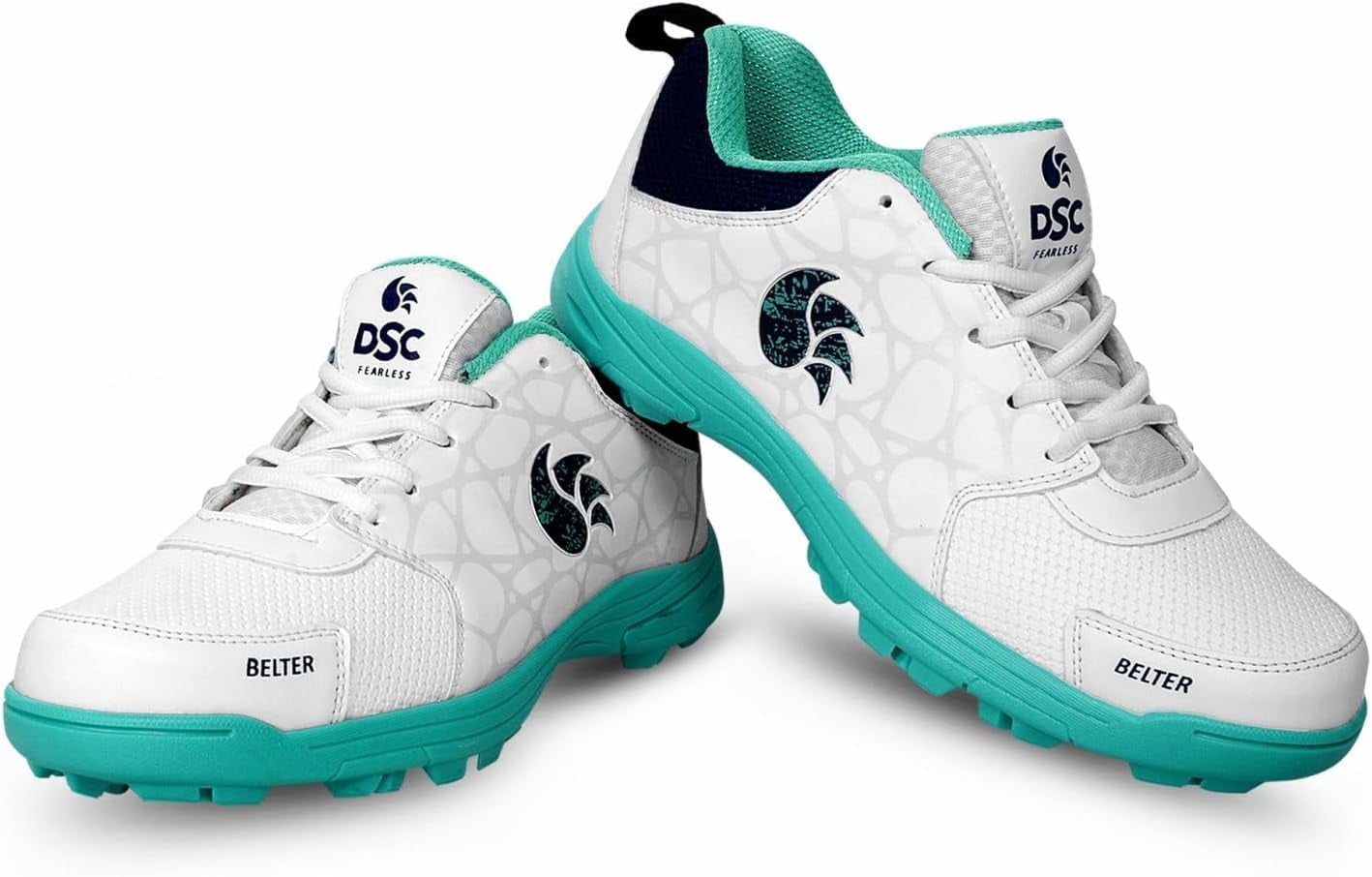 DSC Belter Cricket Sport Shoes | Color: Sea Green-White | Size: 4US/3UK ...