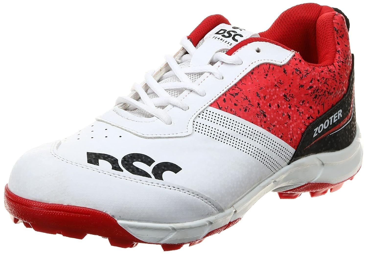 DSC Men's Sports Cricket Shoes, Color: White-Red, 11 - Walmart.com