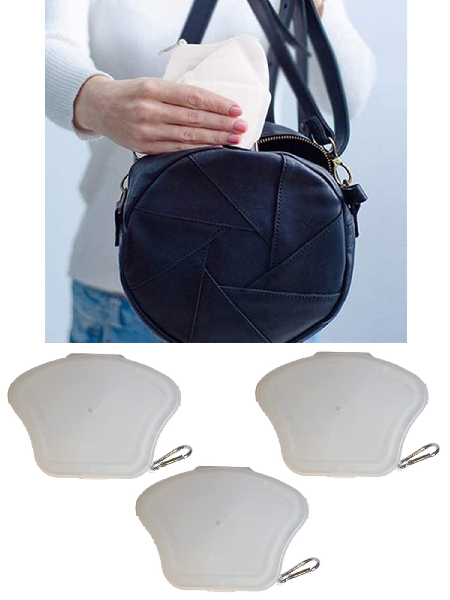 DSCover Face Mask Case Plastic Storage Case Clips to Bag with Keyring ...