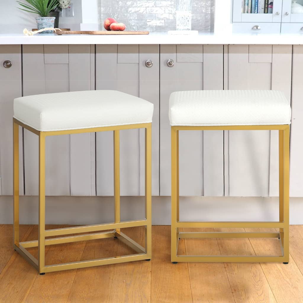 DSEWXD Gold Counter Height Stools Stools for Kitchen Counter 24 Inch ...