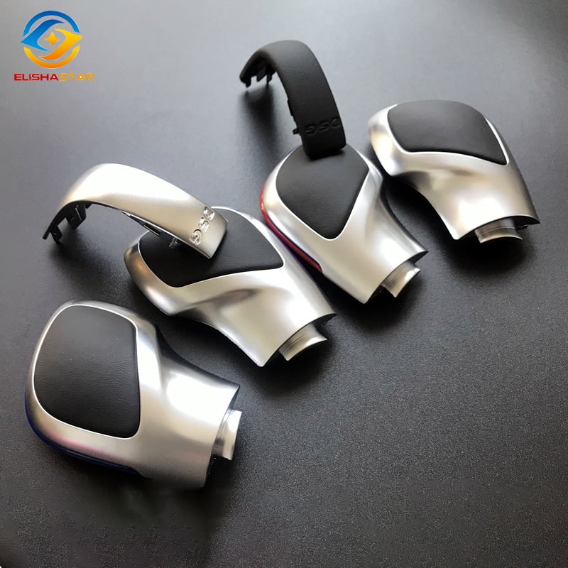 DSG Gear Shift knob Chrome With Leather Gearbox Shift Lever Cover For ...