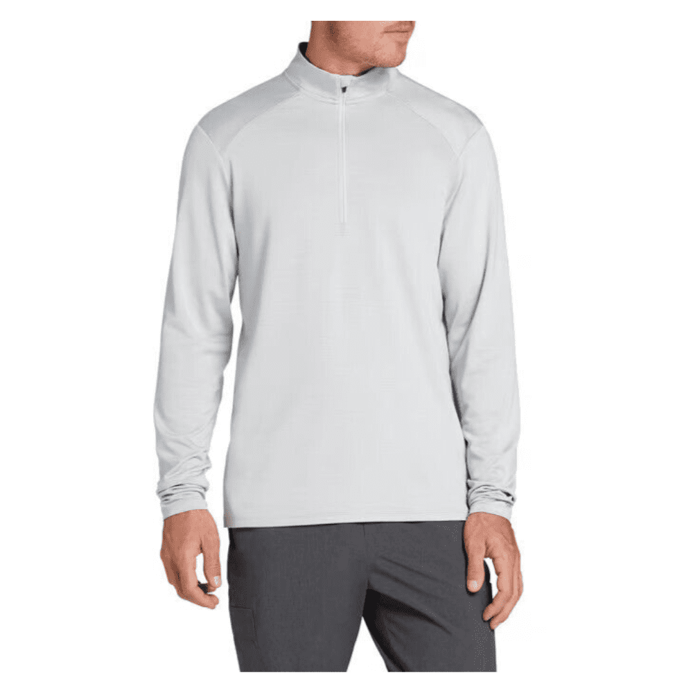 DSG Men's Movement 1/4 Zip Long Sleeve Shirt, Light Gray, S - Walmart.com
