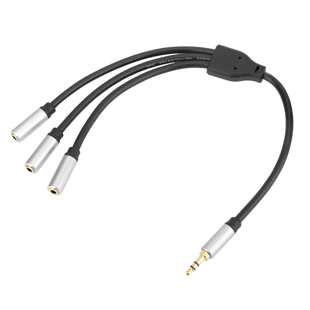 DSH AUX 3.5mm Splitter 1 Male to 3 Female Stereo Audio Cable Adapter ...
