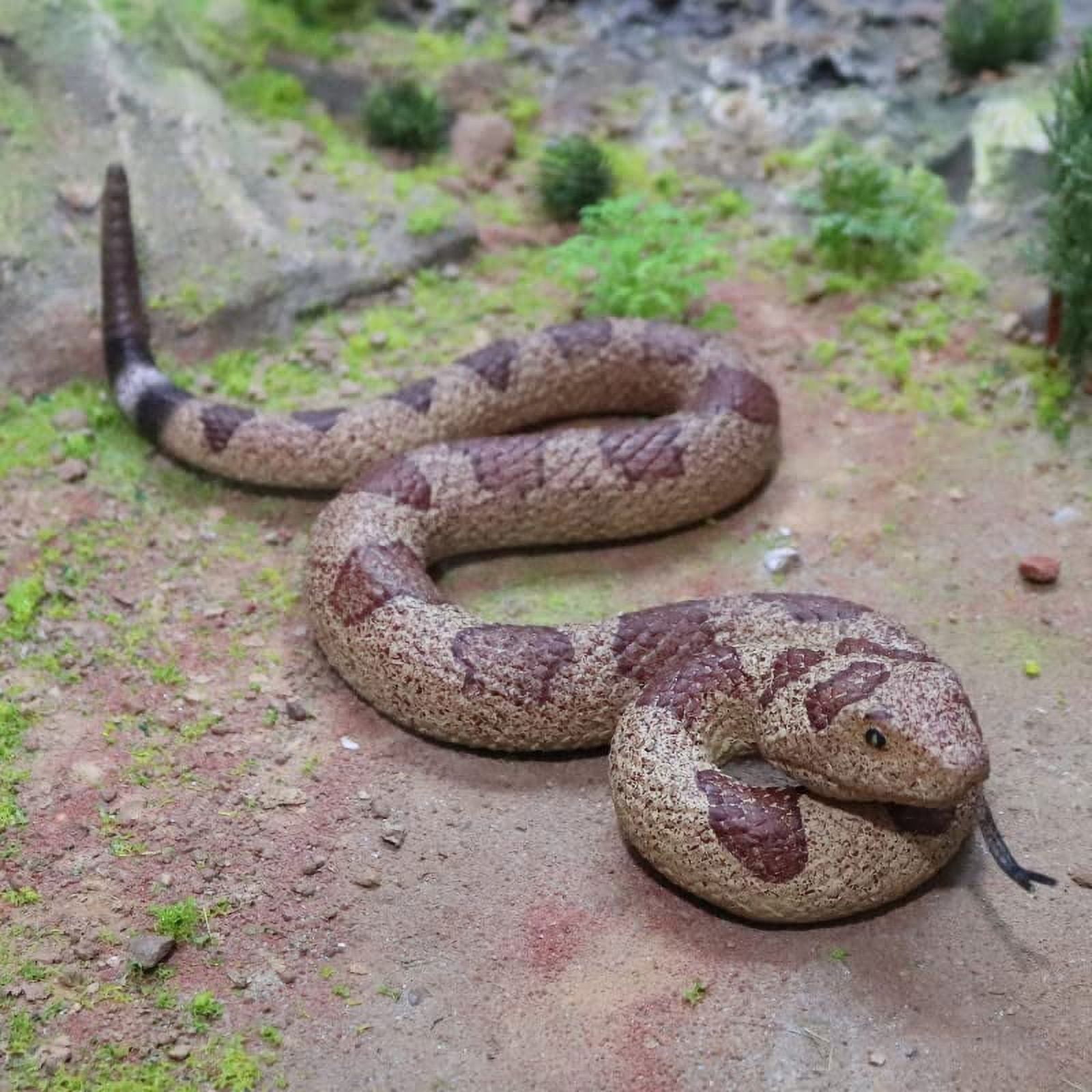 DSH FOAUUH Realistic Fake Snakes Toy Soft Rubber Snake Figure Garden ...