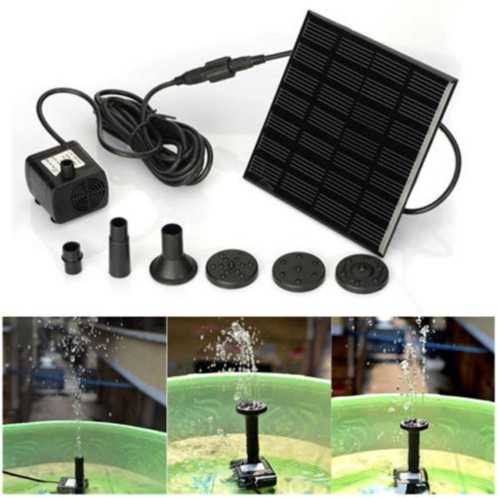 DSH Solar Water Panel Power Fountain Pump Kit Pool Garden Pond Watering ...