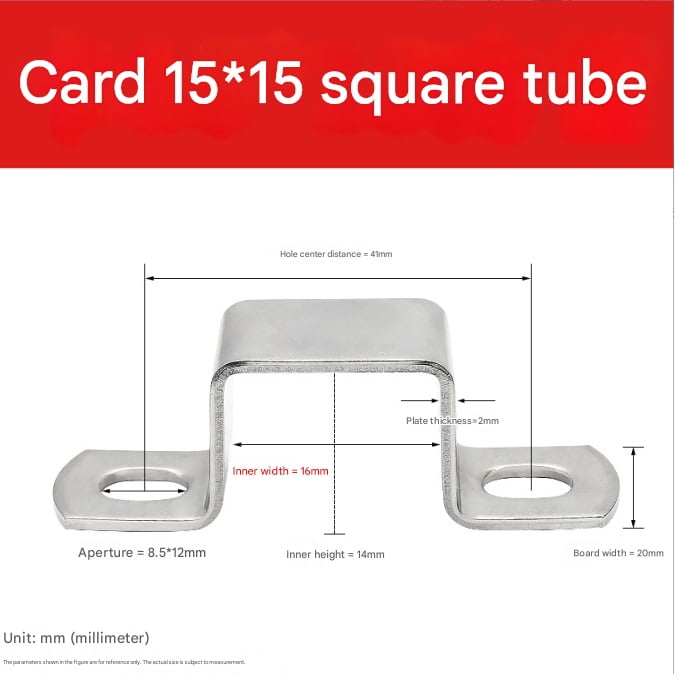 DSH Square pipe clamp 10 pack square rectangular pipe clamp stainless ...