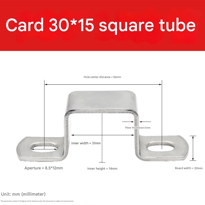 DSH Square pipe clamp 10 pack square rectangular pipe clamp stainless ...